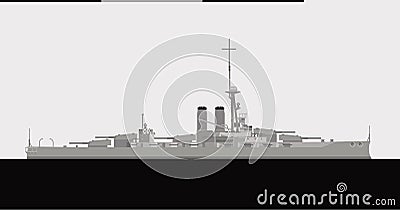 HMS ERIN 1914. Royal Navy Battleship. Royalty-Free Illustration ...