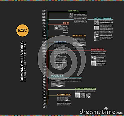 Vector Infographic Multi Timeline Report Template | CartoonDealer.com ...