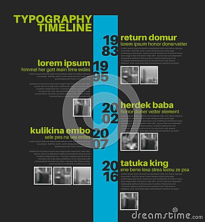 Vector Infographic Typography Timeline Report Template | CartoonDealer ...