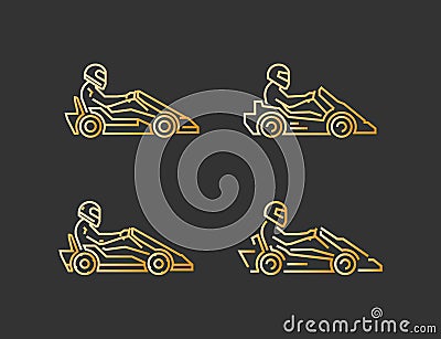 Vector Line Karting Symbol Royalty-Free Stock Image | CartoonDealer.com ...