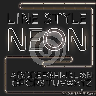 Vector Linear Font - Simple And Minimalistic Alphabet In Line Style ...