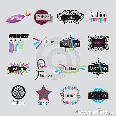 Vector Logos Fashion Accessories Royalty Free Stock Photo - Image: 34116025