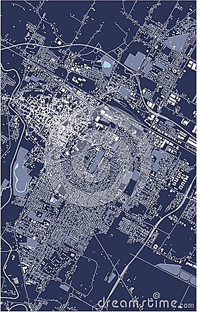 Map Of The City Of Forli, Italy Vector Illustration | CartoonDealer.com ...