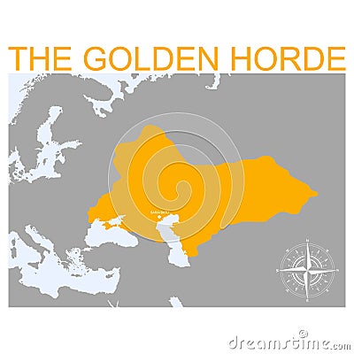 Vector Map Of The Golden Horde | CartoonDealer.com #192148781