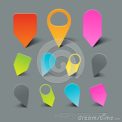 Vector Map Markers | CartoonDealer.com #27761701