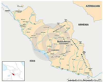 Vector Map Of Nakhchivan Autonomous Republic, Azerbaijan ...