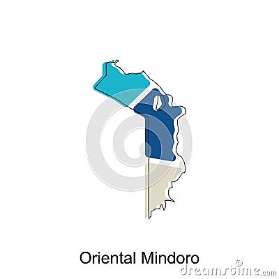 Vector Map Of Oriental Mindoro Modern Outline, High Detailed Vector ...