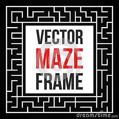 Vector Maze Frame. Vintage Maze Border | CartoonDealer.com #64582893