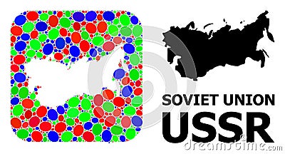 Mosaic Hole And Solid Map Of USSR Cartoon Vector | CartoonDealer.com ...