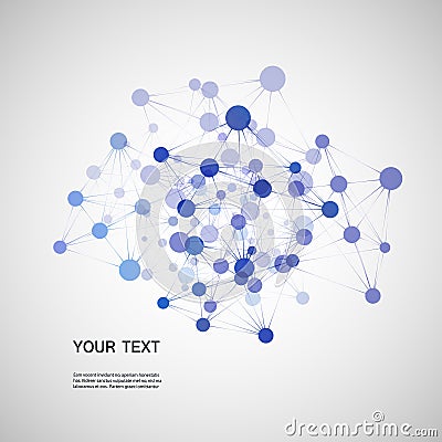 Vector Network Connection And DNA Eps10 Stock Vector - Image: 41569436