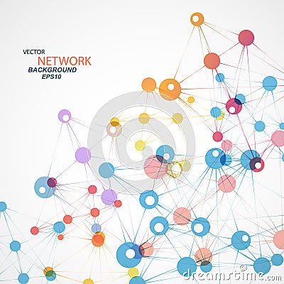 Vector Network Connection and DNA Eps10 Stock Vector - Illustration of ...