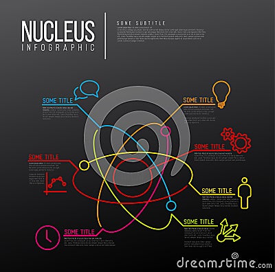 Vector Nuclear Infographic Report Template | CartoonDealer.com #79287047