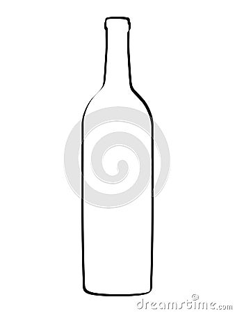 Vector Outline Bottle Stock Photography - Image: 3346132