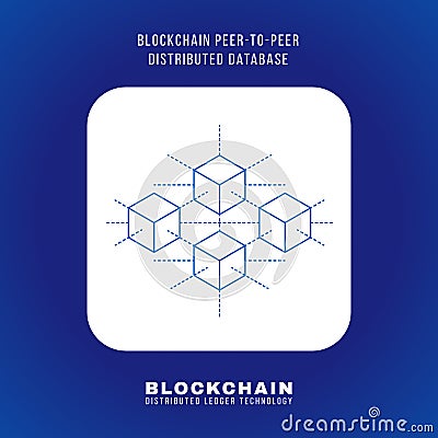 Blockchain Distributed Ledger Technology Illustration | CartoonDealer.com #119512194