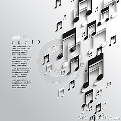 Vector Overlapping Music Note Background | CartoonDealer.com #56974005