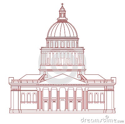 Vector Pantheon (Paris) Stock Image - Image: 19350541