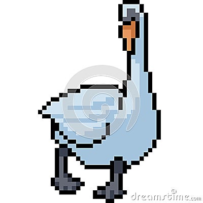 Vector Pixel Art Goose | CartoonDealer.com #131049032