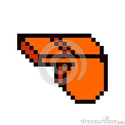 Vector Pixel Art Whistle Sport Referee Cartoon Retro Game Style Set ...
