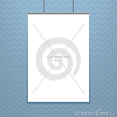 Vector Poster Template Of A Blank Paper Sheet In | CartoonDealer.com ...