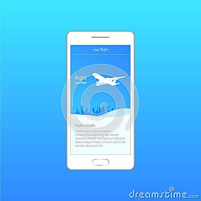 Vector Program. Flight, Plane Over The City, The Schedule, The Flight ...