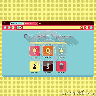 Vector Retro Vintage Web Browser Interface. | CartoonDealer.com #53057389