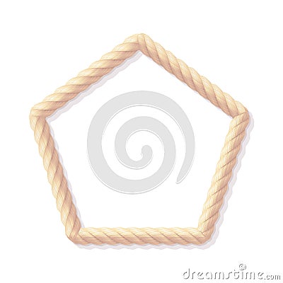 Vector Realistic Rope Frame | CartoonDealer.com #126881501