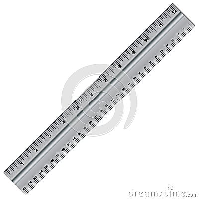 Vector Ruler Isolated On White Background. Ruler Stainless Design ...
