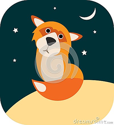 Vector Sad Fox | CartoonDealer.com #86506693