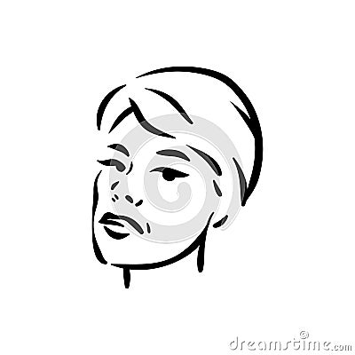 Sceptical Face Emotion Icon On White Background Vector Illustration ...