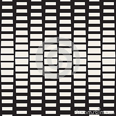 Vector Seamless Black And White Rectangle Halftone Geometric Pattern ...