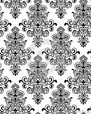 Vector. Seamless Classicism Wallpaper Stock Image - Image: 6718691