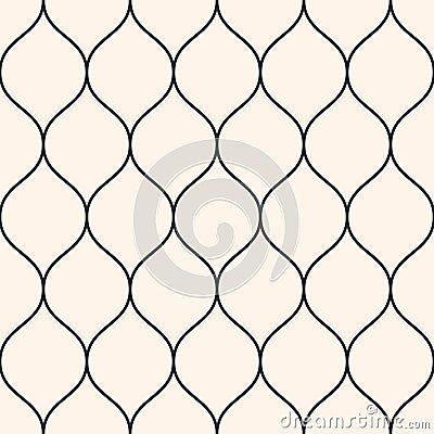 Vector Seamless Pattern, Thin Wavy Lines. Vertical Mesh Texture ...