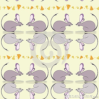 Vector Seamless Texture With Mouse | CartoonDealer.com #56696349