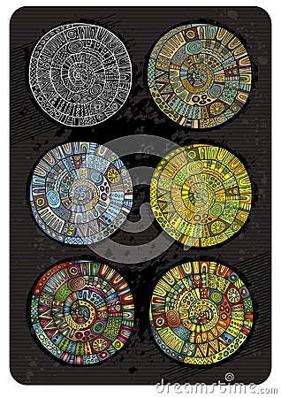 Set of Geometryc and Floral Linear Monogram Design. Line Art Elements ...