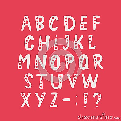 Vector Set Of Alphabet Letters And Punctuation Symbols | CartoonDealer ...