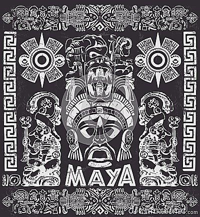 Vector Set Of Mayan Motifs Royalty Free Stock Photos - Image: 35179338