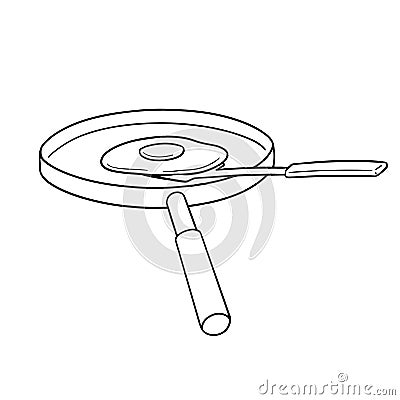 Vector Set Of Pan, Flipper And Fried Egg | CartoonDealer.com #120420825