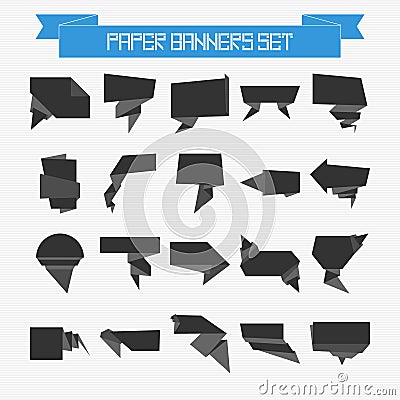 Vector Set Of Paper Banners | CartoonDealer.com #42705743