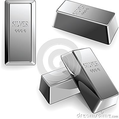 Vector Set Of Silver Bars | CartoonDealer.com #22684841