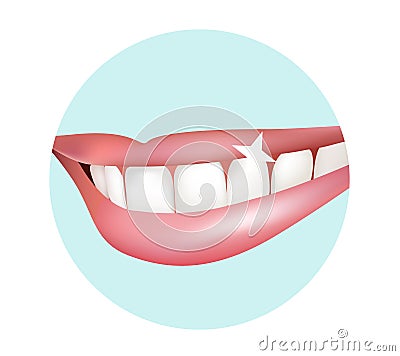 Vector Shiny White Healthy Teeth | CartoonDealer.com #53266053