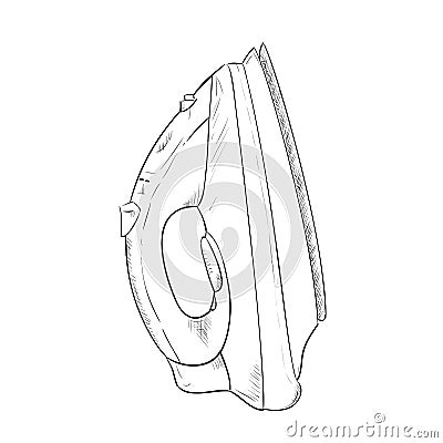 Vector Sketch Hand Drawn Of Steam Iron Stock Vector - Image: 51822819