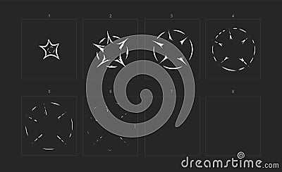 Vector Sprite Sheet Of Cracker Explosion Effect | CartoonDealer.com ...