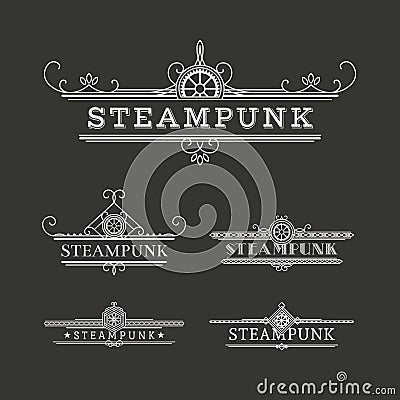 Vector Steampunk Labels Set Stock Vector - Image: 61515064