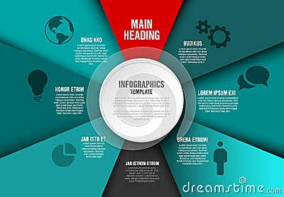 Vector Teal Infographic Diagram Template | CartoonDealer.com #111290107