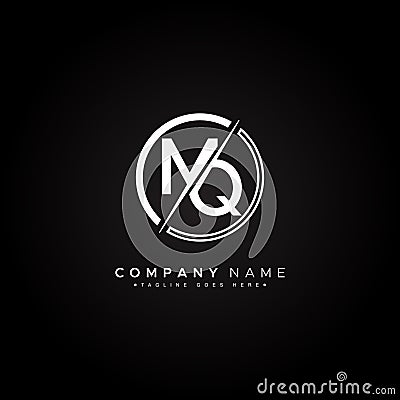 Vector Template For Initial Letter MQ Logo - Elegant Monogram Logo For ...