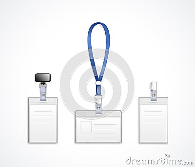 Vector Templates For Name Tag With Lanyard | CartoonDealer.com #213874223