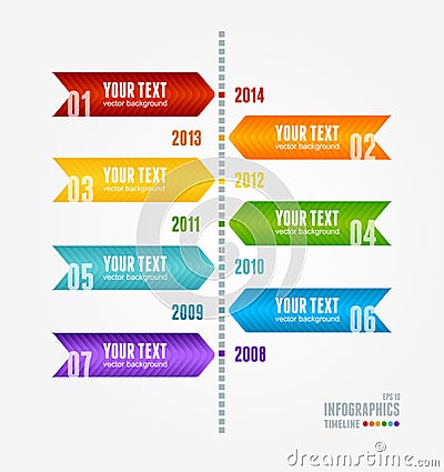 Vector Timeline Infographic. Retro Style. | CartoonDealer.com #40804022