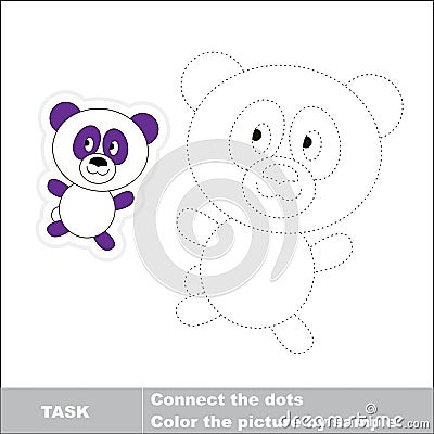 Vector Trace Game. Panda To Be Traced. Stock Vector - Image: 62843882