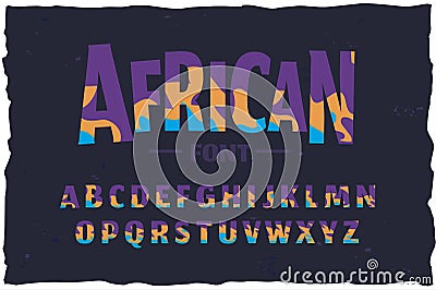 Vector Typeface. Funny African Style Font | CartoonDealer.com #120432428