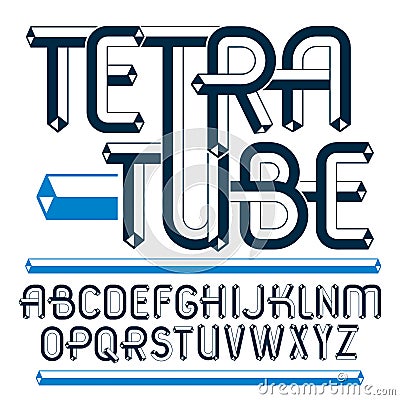 Vector Upper Case Modern Alphabet Letters, Abc Set. Artistic Reg ...